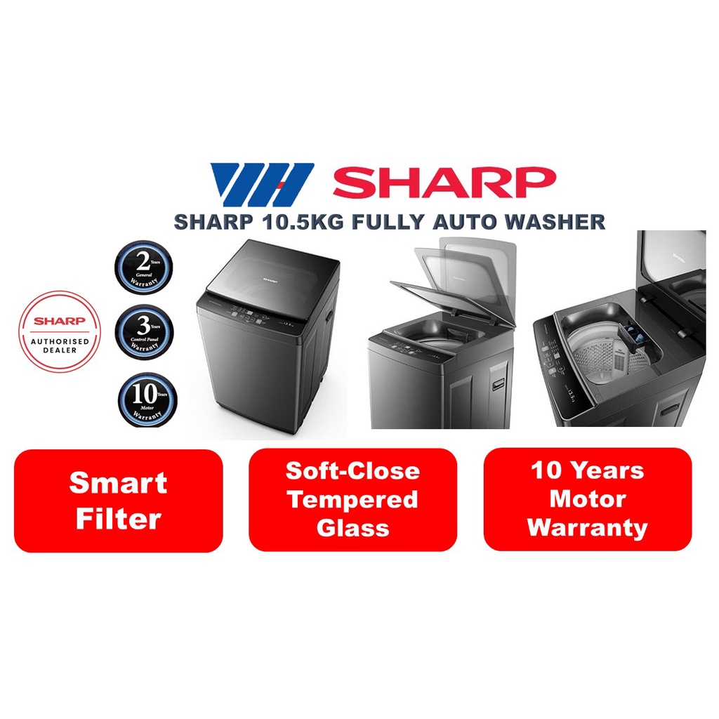 Sharp 10.5KG Fully Auto Washing Machine | Shopee Malaysia