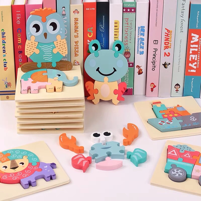 Wooden puzzle teka teki tebal木质拼图Wooden Puzzle for Baby & Toddler ...