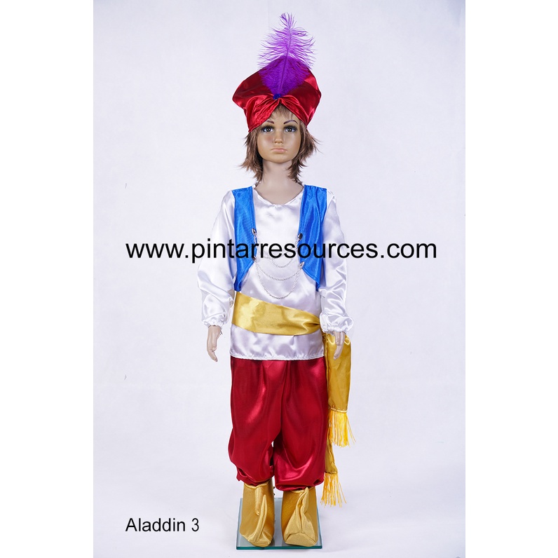 READY STOCK Cosplay Kids Arabian Aladdin 3 Fairy-tale Costume Story ...