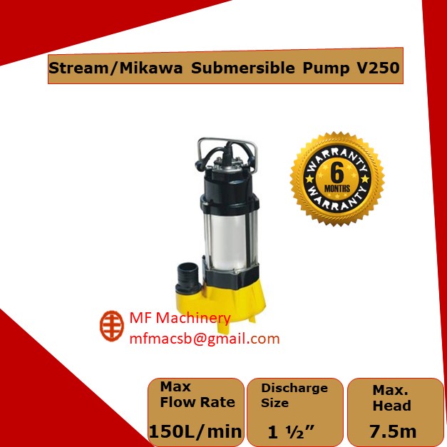 Mf Mikawa 250W 1-1/2" Sewage Submersible Water Pump V250 | Shopee Malaysia