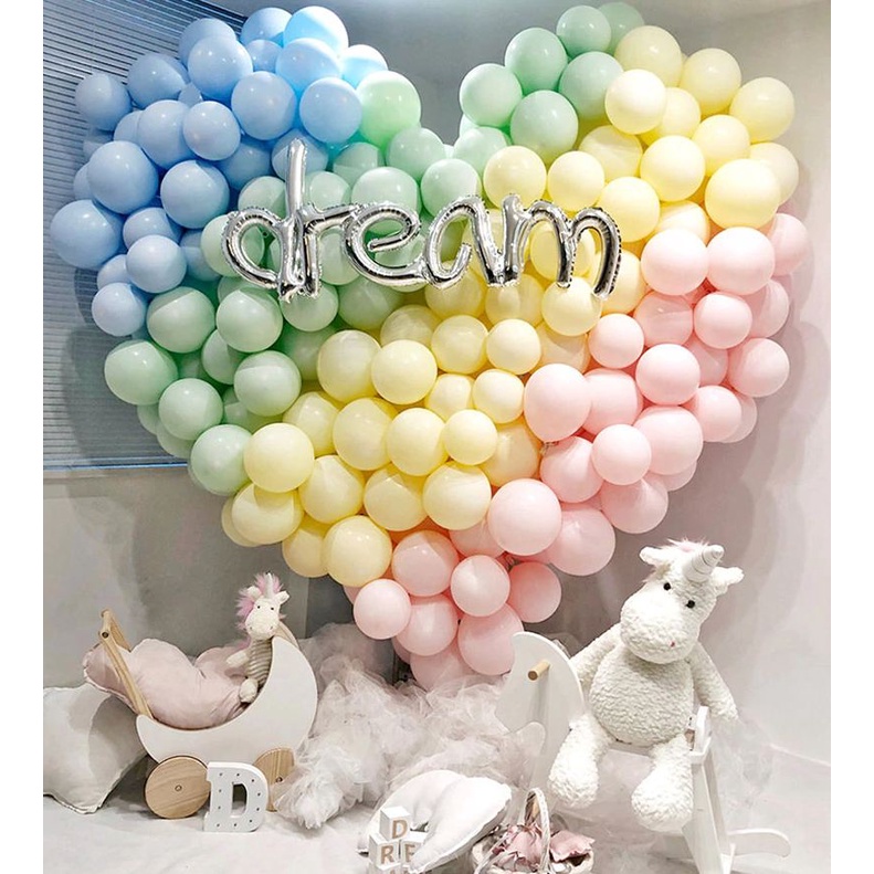 20pcs 5 Inch Macarons Color Pastel Candy Balloons Latex Round Helium ...
