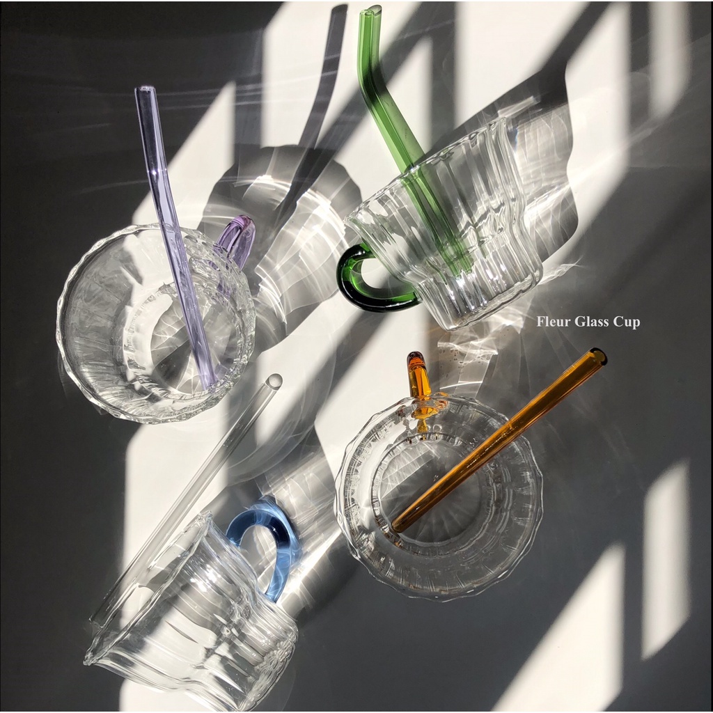 Fleur Glass Cup (200ml) | Shopee Malaysia