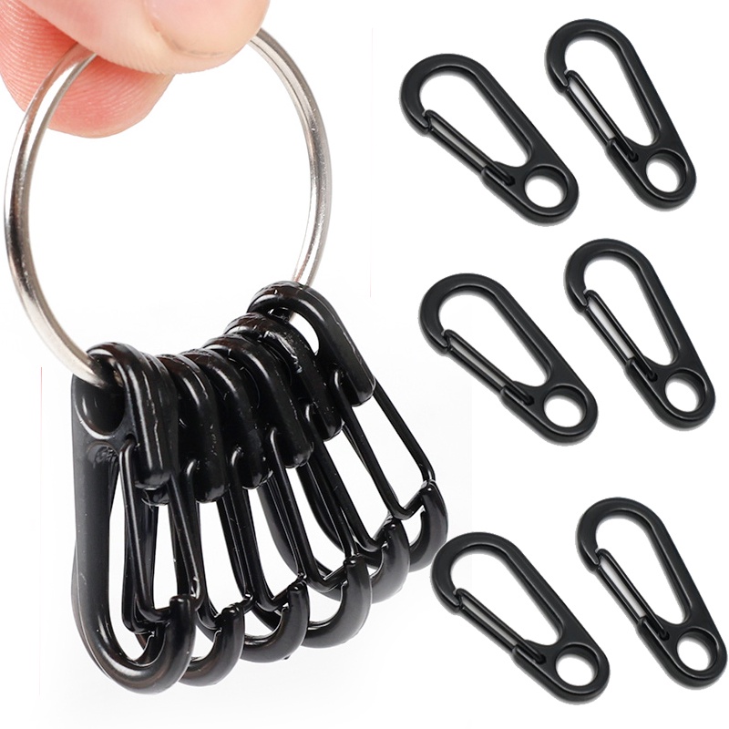 Outdoor Black Mini Carabiner Clip Snap/Zinc Alloy Hook Key Chain ...