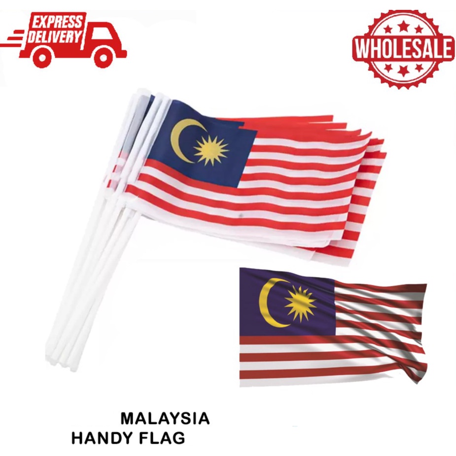 Malaysia Hand Flag Jalur Gemilang Bendera Merdeka Small Kecil 1pc ...