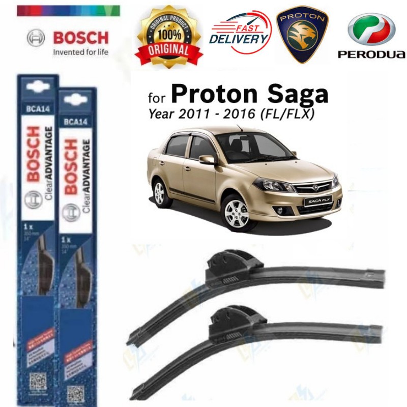 Bosch Clear Advantage U Hook Wiper Set For Proton Saga FL / FLX (22"/17") | Shopee Malaysia