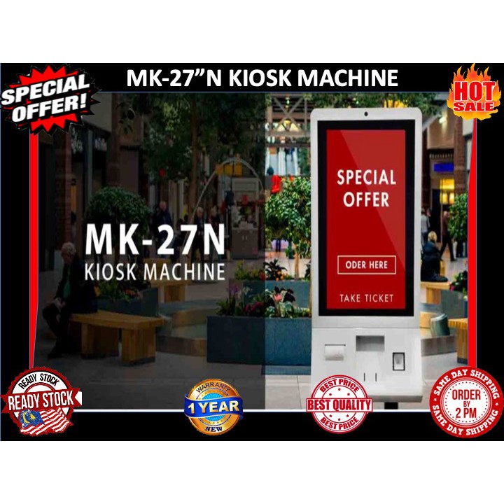 🇲🇾Ready Stock 🇲🇾 MK27N-Kiosk Terminal 27” Capicity touch screen monitor ...