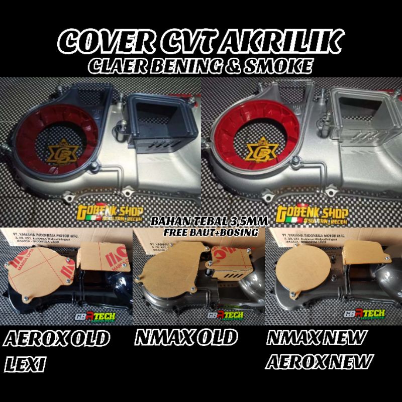 HITAM Cover CVT Acrylic NMAX OLD AEROX OLD NMAX NEW AEROX ALL NEW ...