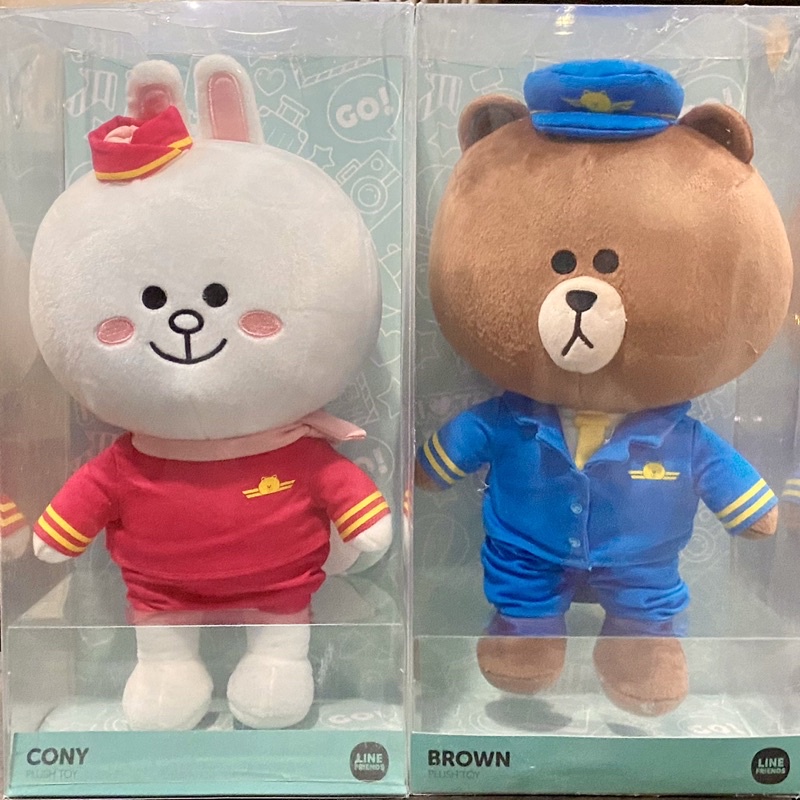 Line Friends Doll Brown Bear And Cony Rabbit Special Edition Cute Plush ...