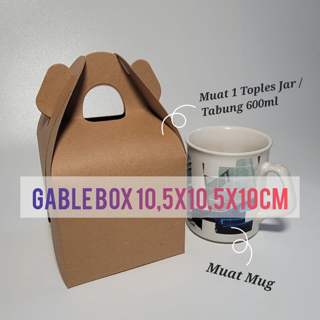 Gable Box 10,5x10,5x10cm Dessert Box Cardboard Mug Box Hampers Fits ...