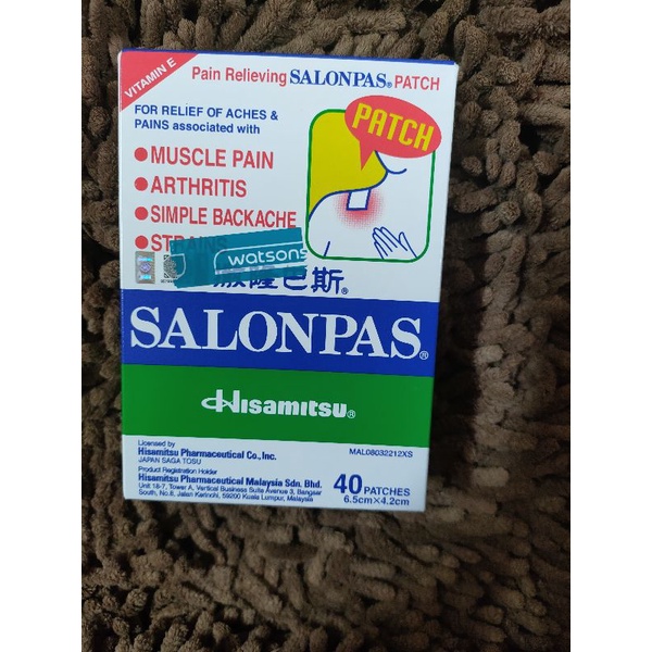 Salonpas Relief Pain Patch(40s/pack) | Shopee Malaysia