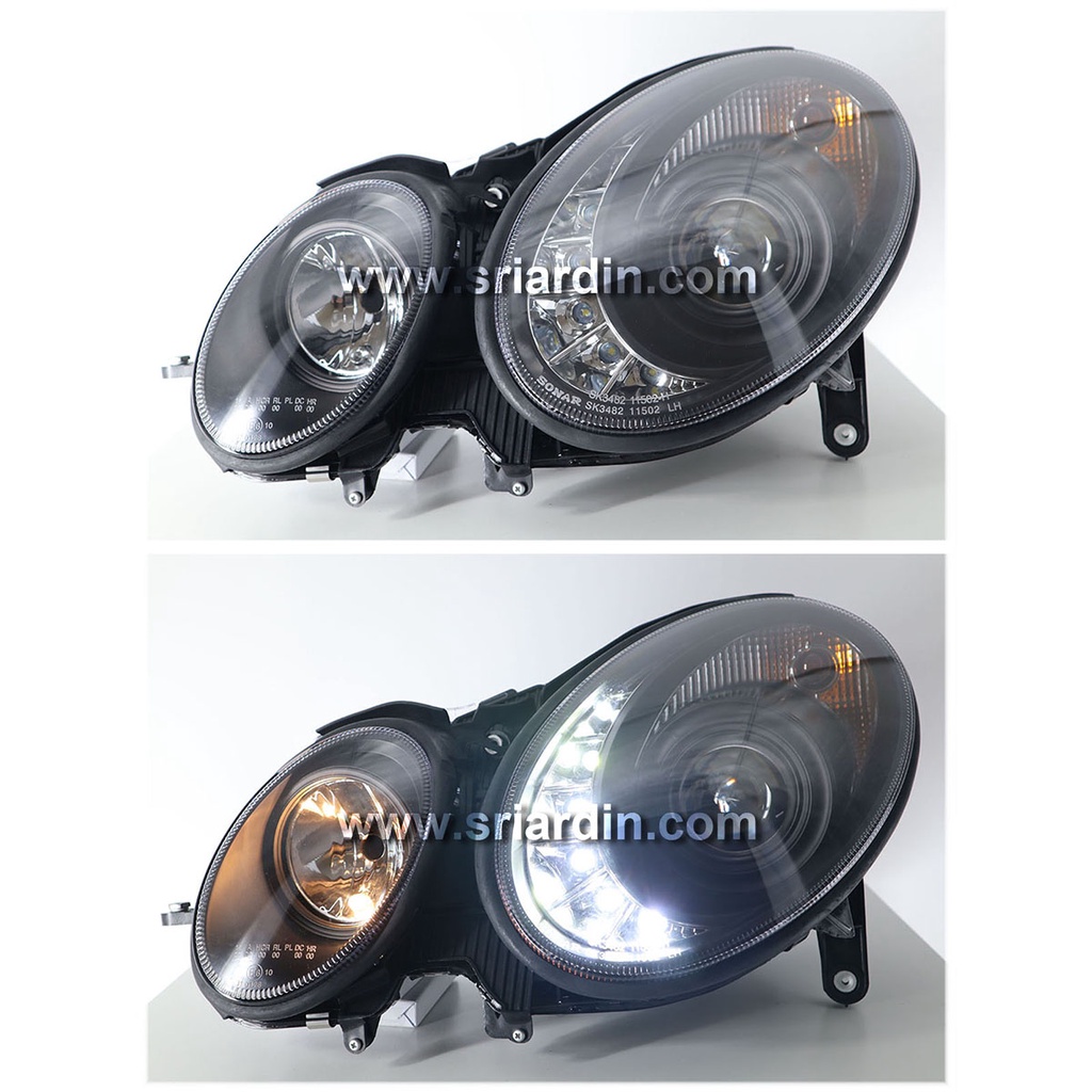 Mercedes E-Class W211 02-06 / 07-08 Head Lamp with LED Driving Lamp [ 1 ...