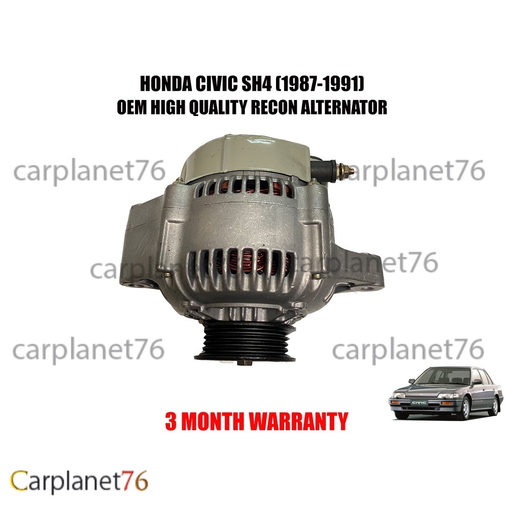 HONDA CIVIC SH4 (1987-1991) ALTERNATOR 3PIN 4PIN 4PK MADE BY RECON OEM ...