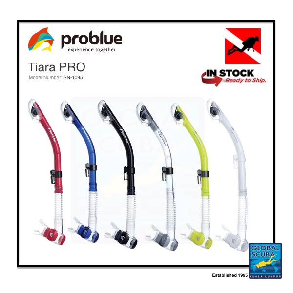 PROBLUE Tiara Pro Dry Snorkel for Scuba Diving and Snorkeling | Shopee Malaysia