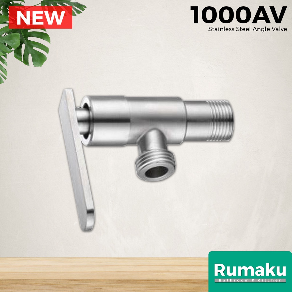 SUS 304 Stainless Steel Angle Valve 1000AV Satin Nickel | Shopee Malaysia