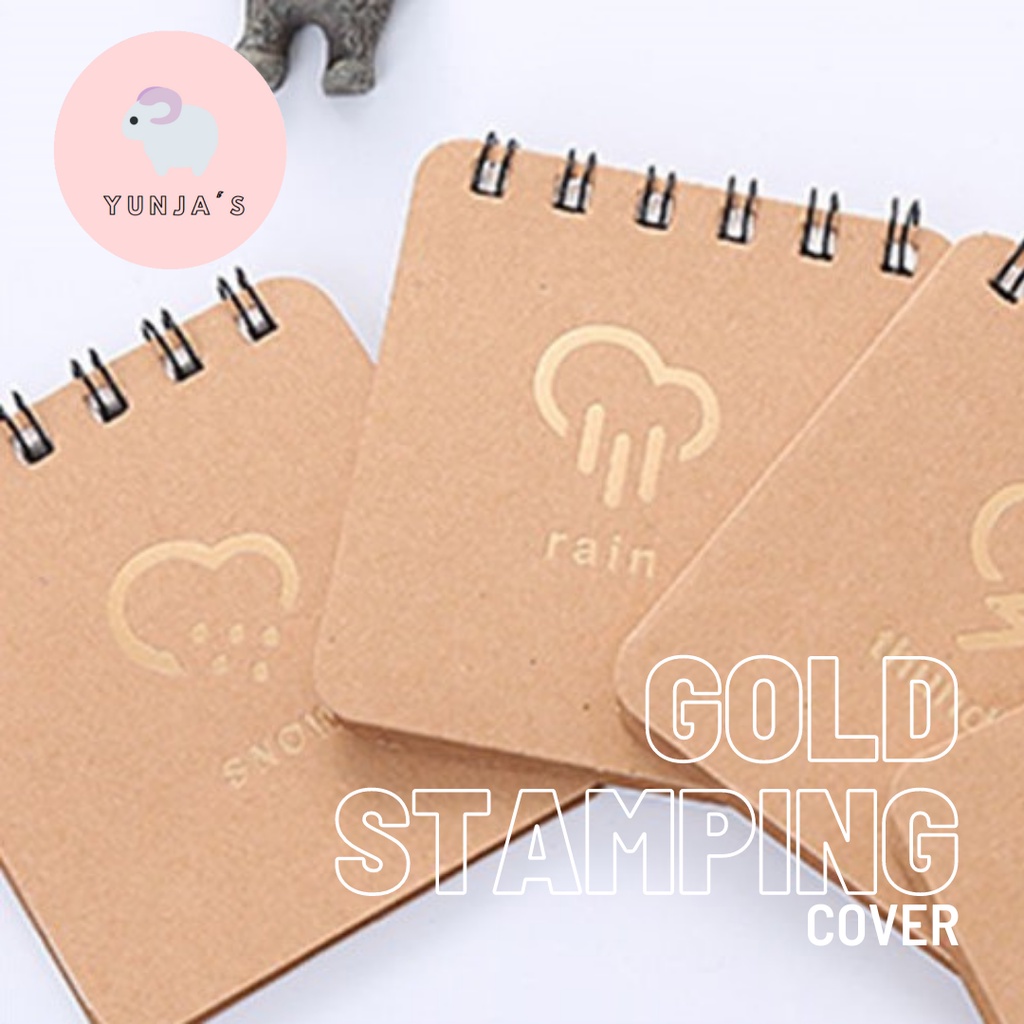 SIMPLE ELEGANT NOTEBOOK (136 PAGES) WITH GOLD STAMPING COVER 燙金封面線圈筆記本 ...