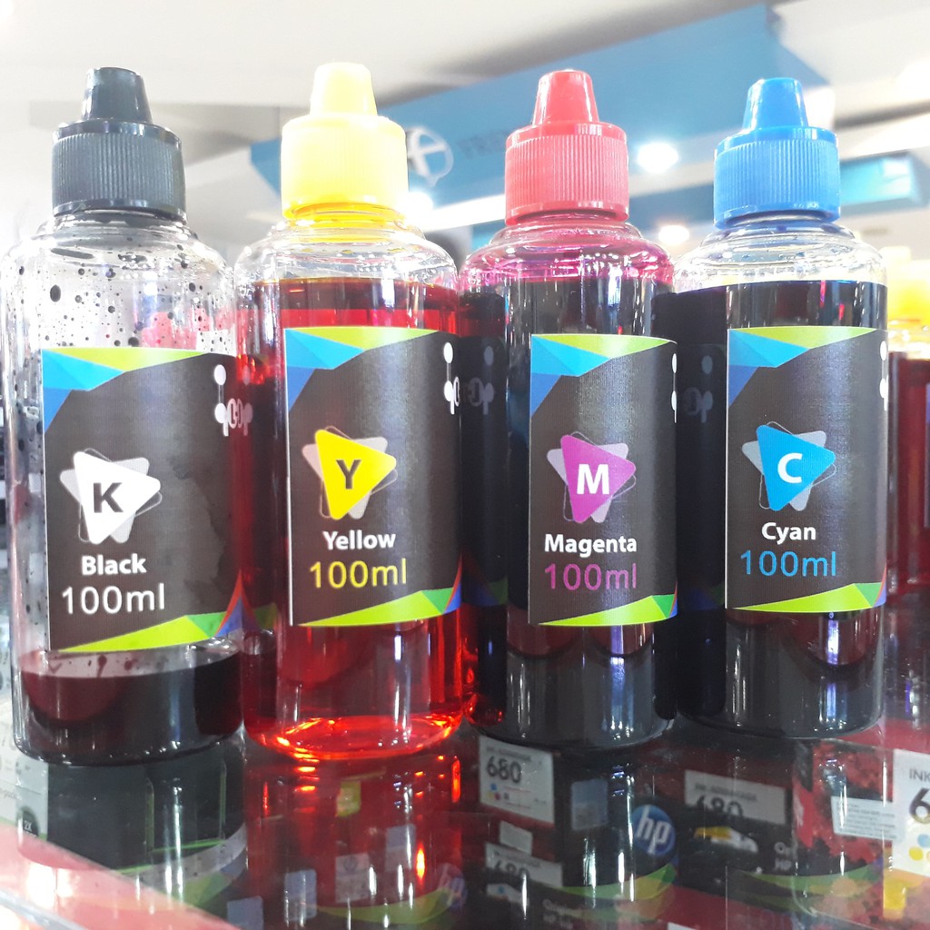 UNIVERSAL Refill Dye Ink (BK⚫+ CY🔵+ YL🟡+ MG🔴)For Any CISS Printer ...