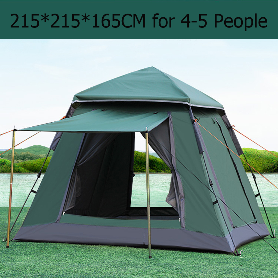 Height 165 Quick Automatic Open Tent 5-8 Person Outdoor Foldable Family ...