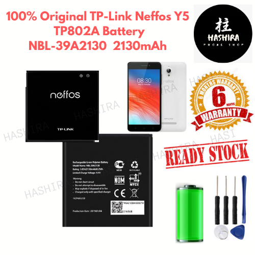 100% Original TP-Link Neffos Y5 Battery TP802A Battery NBL-39A2130 ( 2130mAh ) | Shopee Malaysia