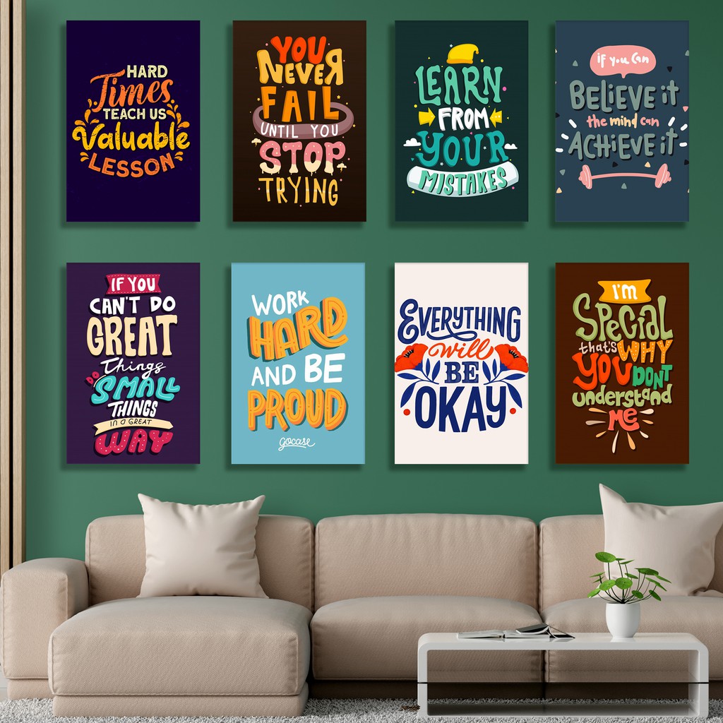 HIASAN DINDING Woodie Wall Hanging Quotes Motivation Life Aesthetic ...