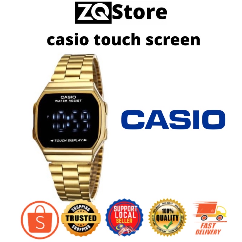 Ready Stock casio A168 Touch Screen Watch-Jam Tangan Wanita-Jam Tangan ...