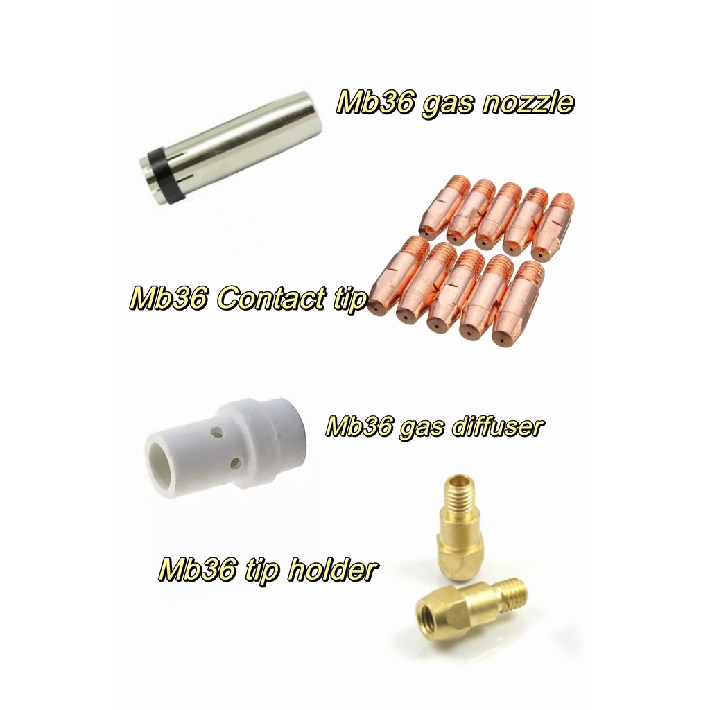 CO2 MIG MB36 CONTACT TIP 0.8/1.0/1.2MM/DIFFUSER/NOZZLE/TIP HOLDER (PER PCS) | Shopee Malaysia