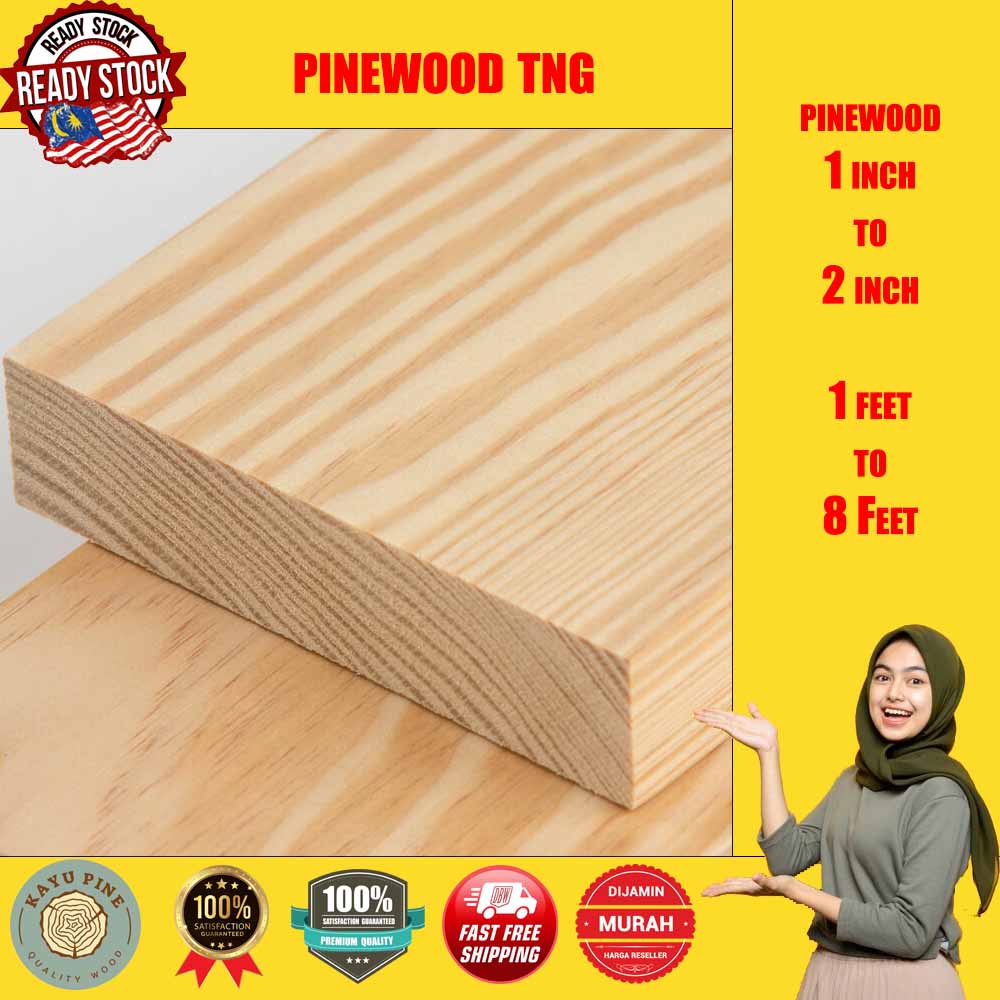NEW TNG PINE WOOD 1X6 NEW PINE WOOD FOR HOME DECO WALL DIY FURNITURE ...