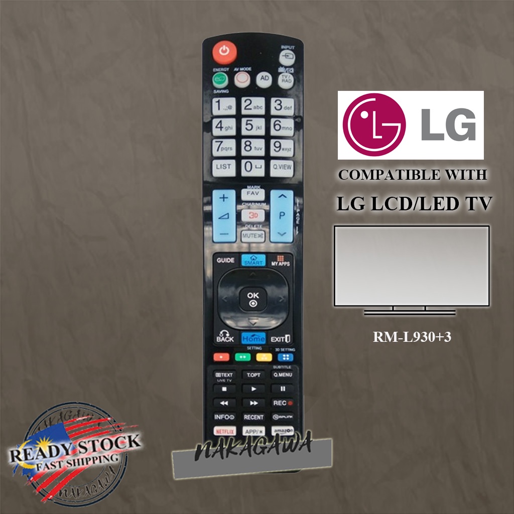 LG LCD/LED TV REMOTE CONTROL REPLACEMENT L930V L999V /L930+3 HUAYU | Shopee Malaysia