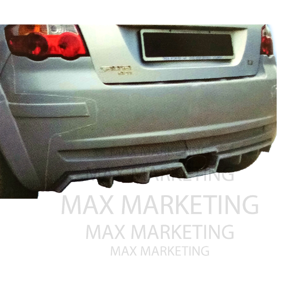 PROTON SATRIA NEO REAR BUMPER (CPS) FIBERGLASS SKIRT LIP BODYKIT ...