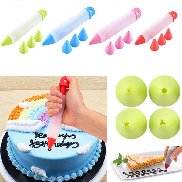 Silicone Decorating Pen Cream Cake Writing Pen Baking Decoration Tool ...