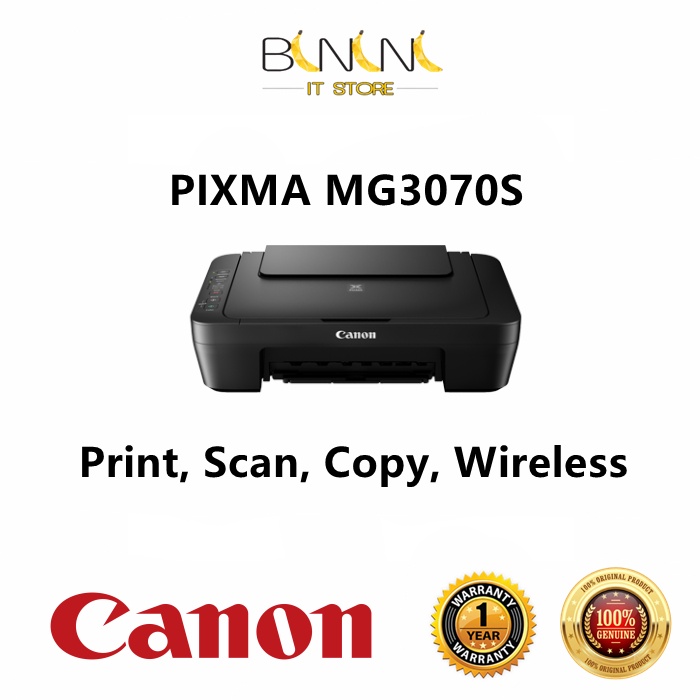 Canon PIXMA MG3070S Compact Wireless All-In-One with Low-Cost ...