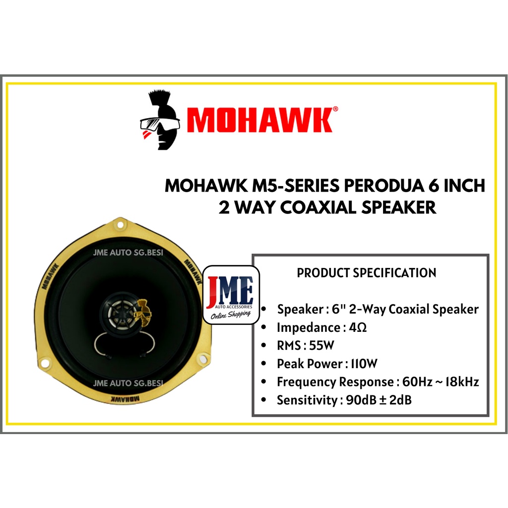 [INSTALLATION] MOHAWK M5/M1 COAXIAL SPEAKE (6.5"INCH / 4"INCH) (2-WAY / 3-WAY) (AUTHORIZED ...