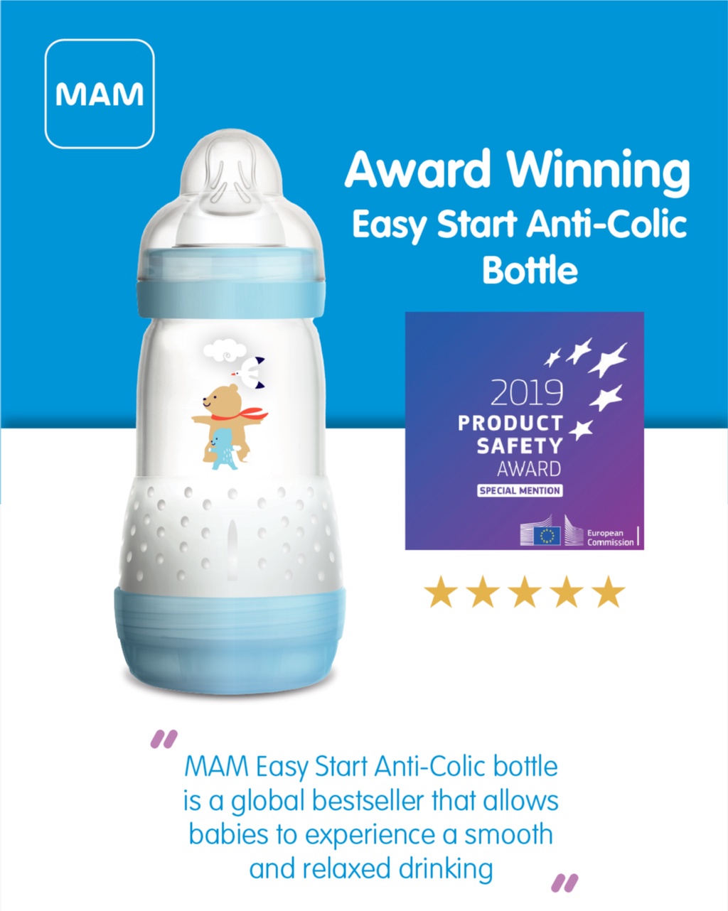 MAM Anti-Colic Bottle 260ml - Twin pack/Single/botol susu/Baby Feeding Bottle/baby bottle ...
