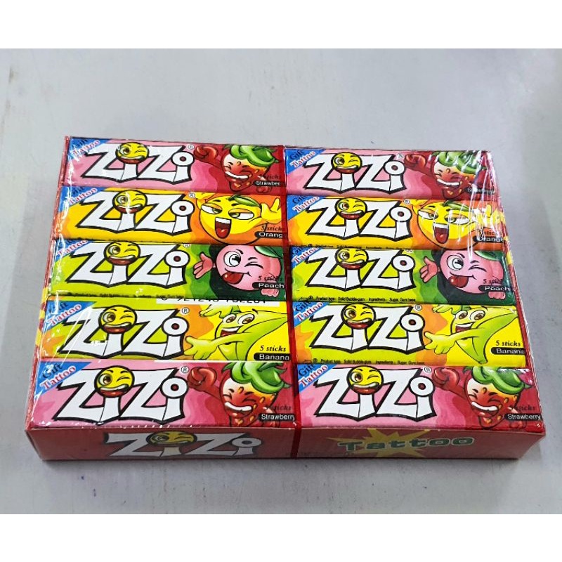 20pcs Zizi Tattoo Chewing Bubble Gum 口香糖 Gula Getah Candy | Shopee Malaysia