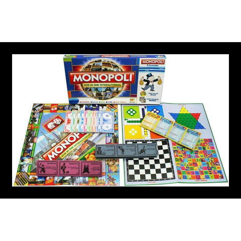 Monopoly 5 In 1 Monopoly Snake Chess Flying Chess Monopoly Chess ...