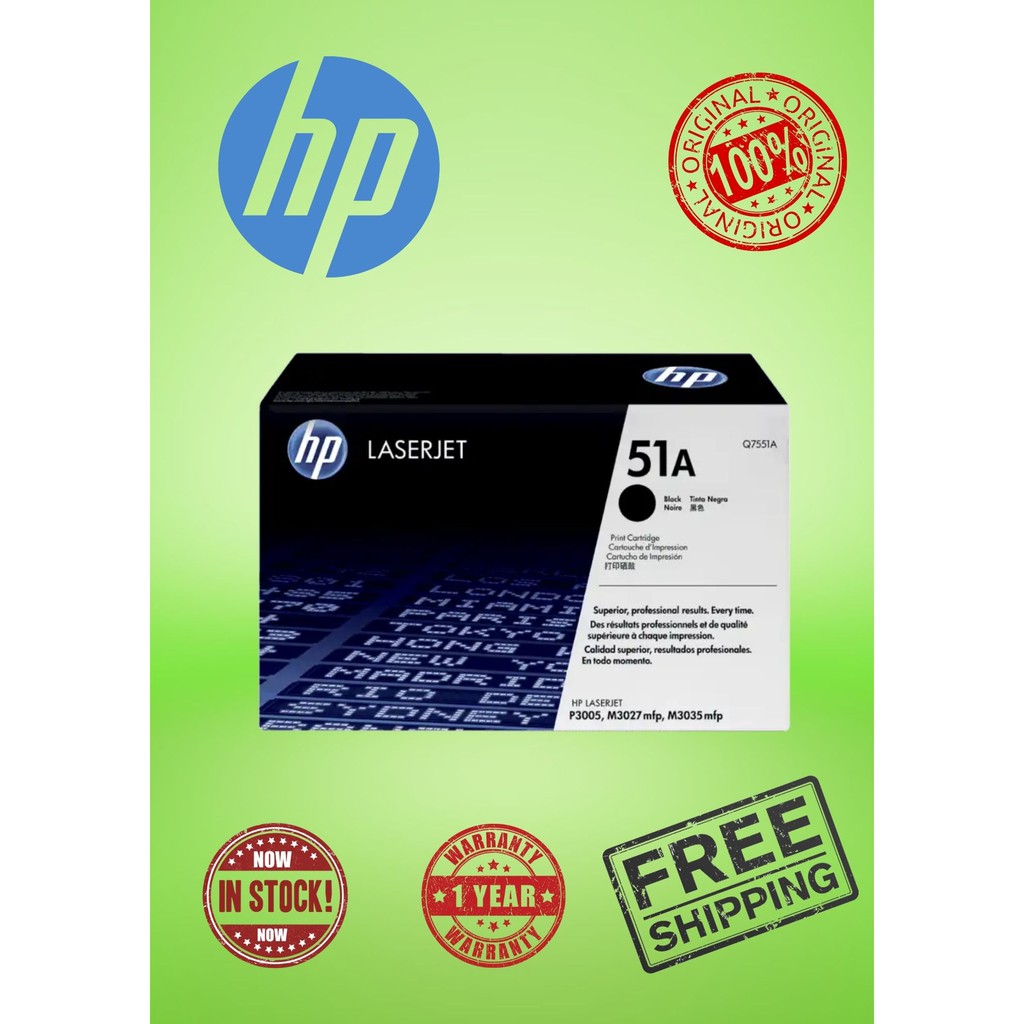 HP 51A / Q7551A BLACK ORIGINAL LASERJET TONER CARTRIDGE | Shopee Malaysia