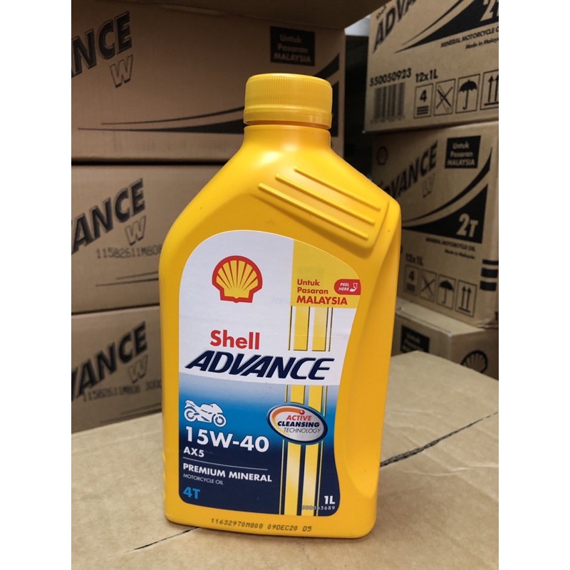SHELL ADVANCE AX5 15W-40 1LITER 100% ORIGINAL | Shopee Malaysia