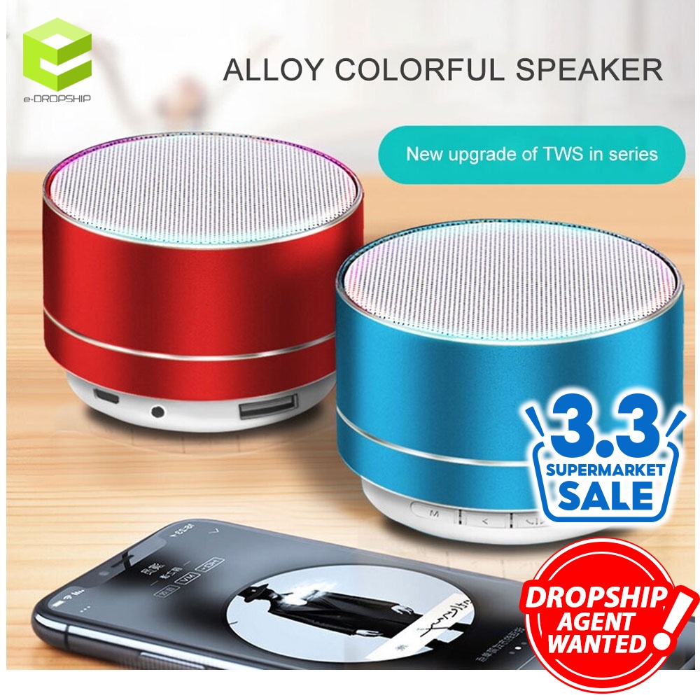 Bluetooth Mini A10 Metal Speaker Personal Steel Subwoofer Wireless With ...