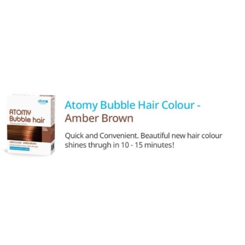 Atomy Bubble Hair Color Cream (Natural Black, Amber Brow and Chestnut ...
