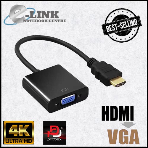 Probex HDMI to VGA Adapter Converter for Desktop PC / Laptop / FULL HD ...