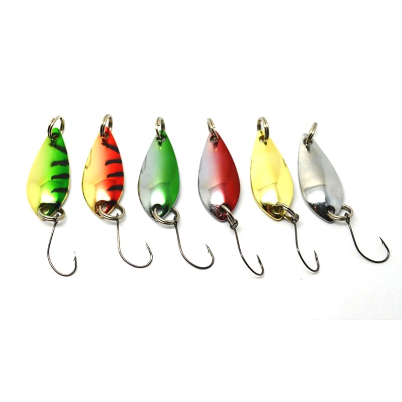 6Pcs/Lot Set Easy Shiner Chatter Bait Spoon Shaped Horse Mouth Sequins ...