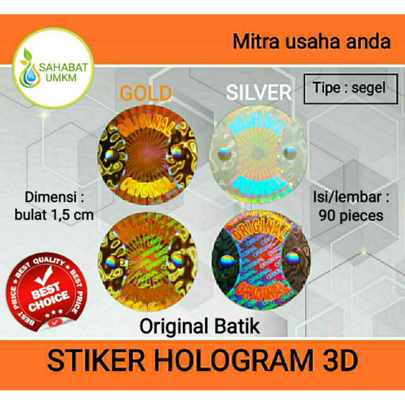 Original BATIK 3D HOLOGRAM STICKER 1.5cm | Shopee Malaysia
