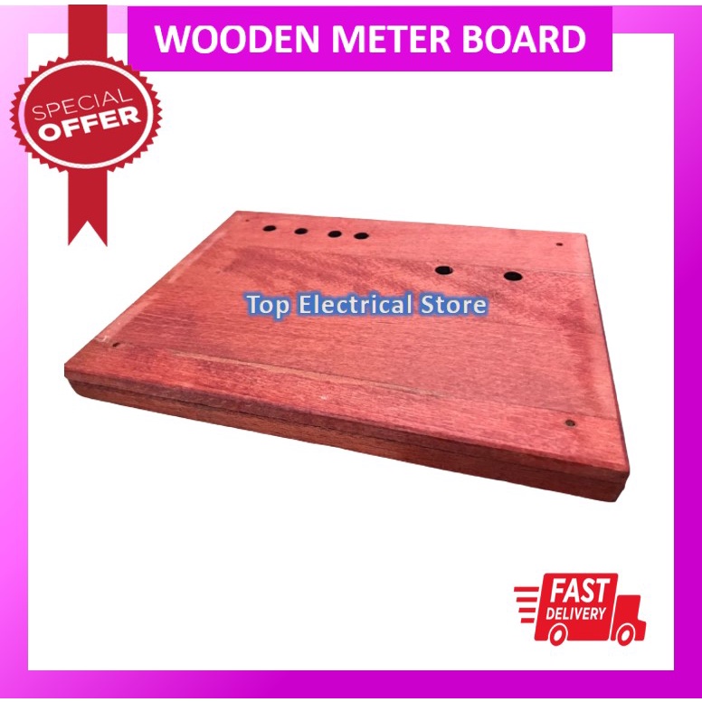 TNB METER BOARD WOOD 9" X 12" SINGLE PHASE KAYU METER PAPAN TNB ...