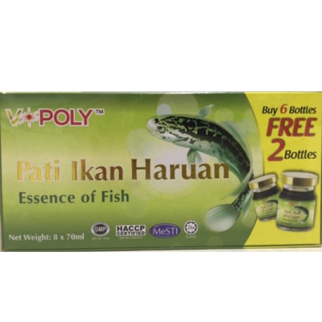 V-POLY Pati Ikan Haruan Essence Of Fish 6's x 70ml + FREE 2's x 70ml ...