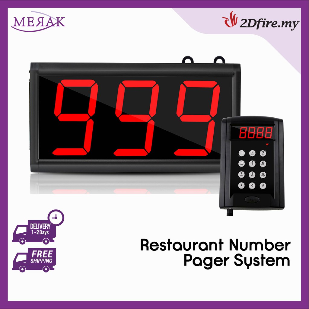 Restaurant Number Pager System Restaurant Queue Number System Sistem ...