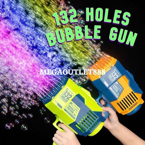 FREE BUBBLE WATER!! 69 132 HOLES Electric Bubble Gun Toys BAZOOKA ...