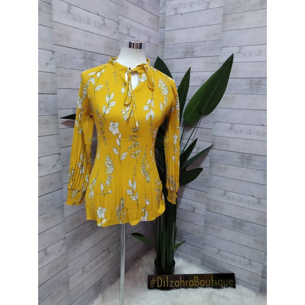 Blouse Bunga Lawa Plussaiz | Shopee Malaysia