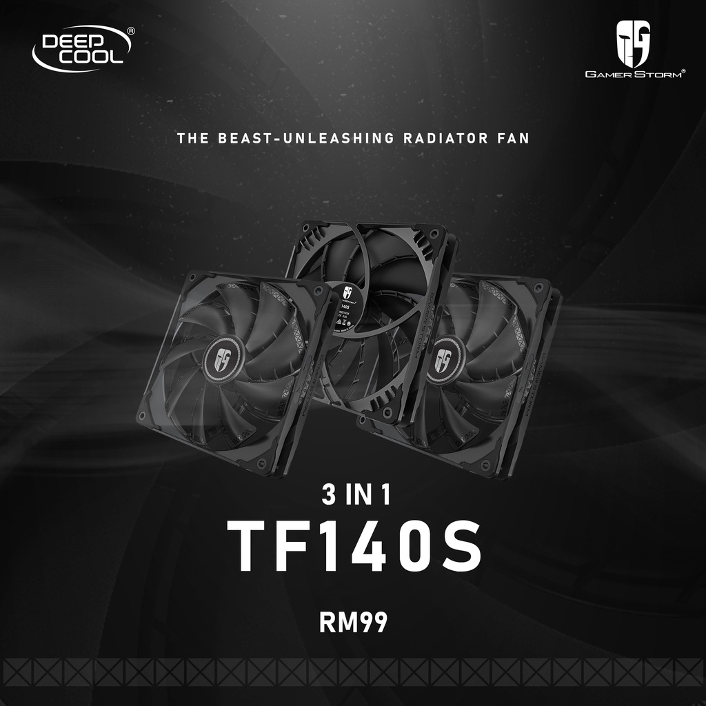 DEEPCOOL TF140S 140mm PC Case Cooling Fan (3-In-1 Pack) | Shopee Malaysia