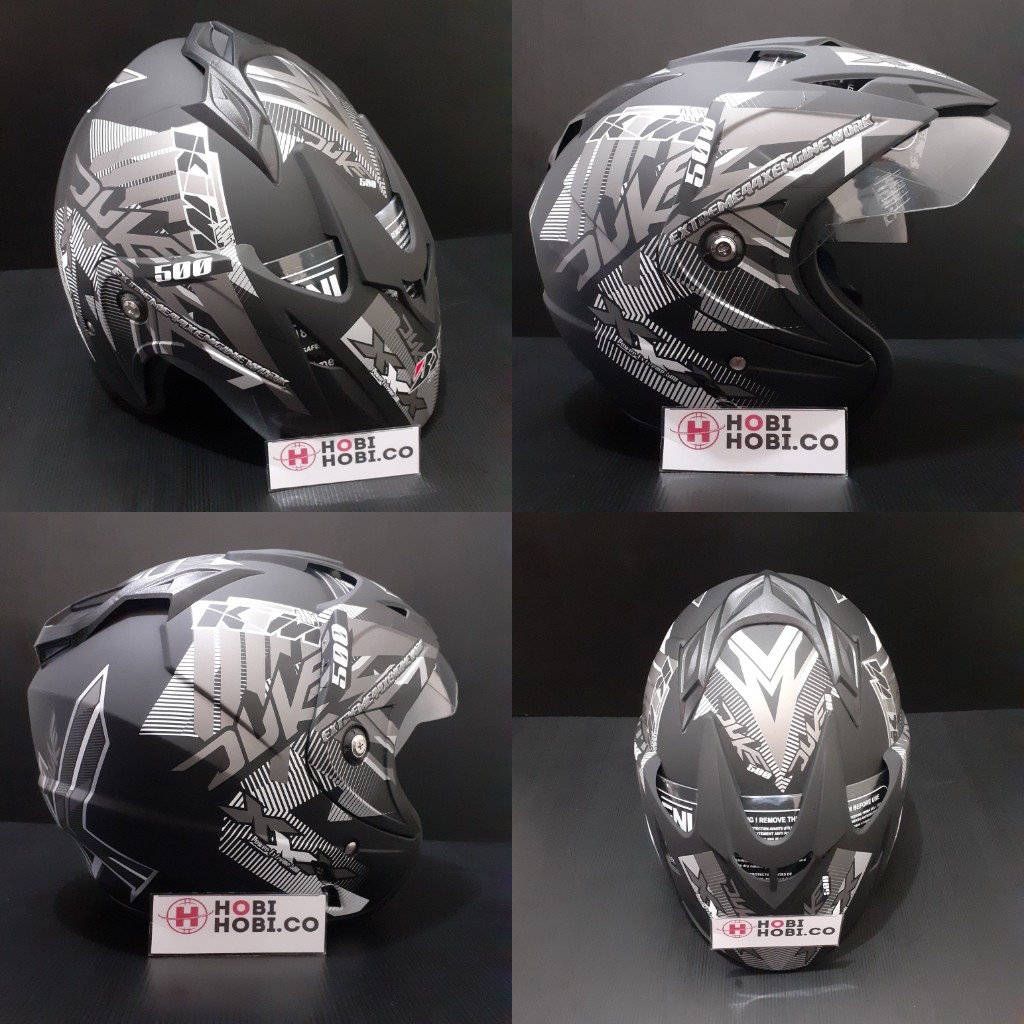 11.11 SNI BXP Motorcycle Helmet 2 glass jp7 (Double visor) Duke Gray ...