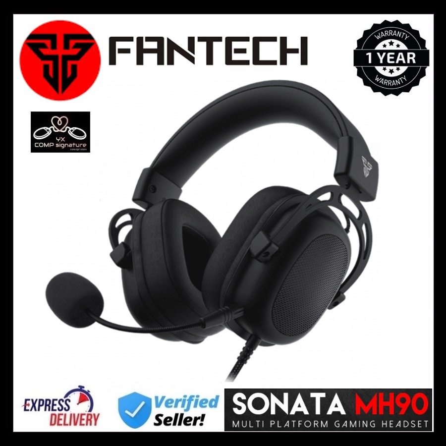 FANTECH SONATA MH90 53MM MULTI PLATFORM GAMING OVER-EAR HEADSET ...