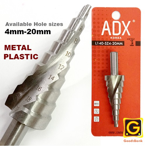 AKODA ADX 4-20mm STEP DRILL BIT METAL DRILL BIT DRILLING | Shopee Malaysia